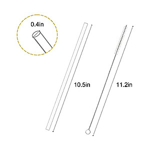 Replacement Straws for Stanley Adventure Tumbler, 6 Pack Reusable Straws Plastic Straws with Cleaning Brush Compatible with Stanley 20&30 oz Stanley Cup Stanley Water Jug