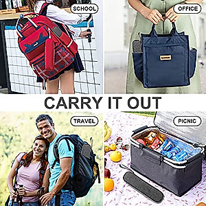 Reusable Utensils Set with Case Portable Travel Utensils Cutlery Set Stainless Steel Flatware Set for Camping 8pcs Including Dinner Knife Fork Spoon Chopsticks Boba Straw (Silver)