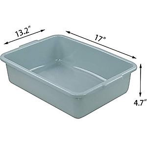 Hespapa 13L Wash Tub Basin, Mint Green Utility Commercial Bus Tub Box, 4 Packs