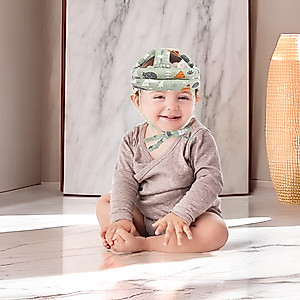 Baby Safety Helmet Infant Toddler Breathable and Adjustable Head Cushion Bumper Bonnet for Running Walking Crawling (Green),BB-1003 Green