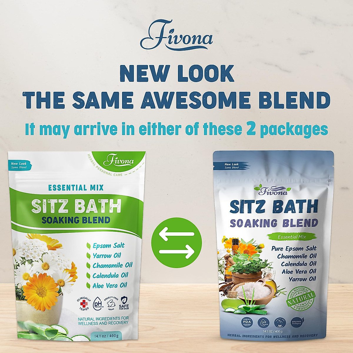 Hemorrhoid Treatment Sitz Bath Salt Natural Soaking Blend - Epsom Salt with Pure Essentials Oils for Fissure, Postpartum Care, Bartholin Cyst Treatment - Essential Mix for Self Care - 1 Pack - 14.1 oz