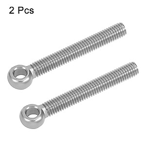 uxcell M8 x 60mm Machinery Shoulder Swing Lifting Eye Bolt 304 Stainless Steel Metric Thread 2pcs