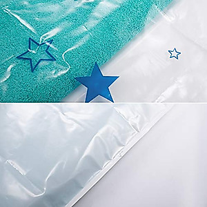 Premium Reusable Vacuum Storage Bags with Hand Pump, Jumbo 6 pack (40"X30"), Durable Compression Bags for Clothes Blankets Comforters Pillows, Double Zip Seal & Leak Valve