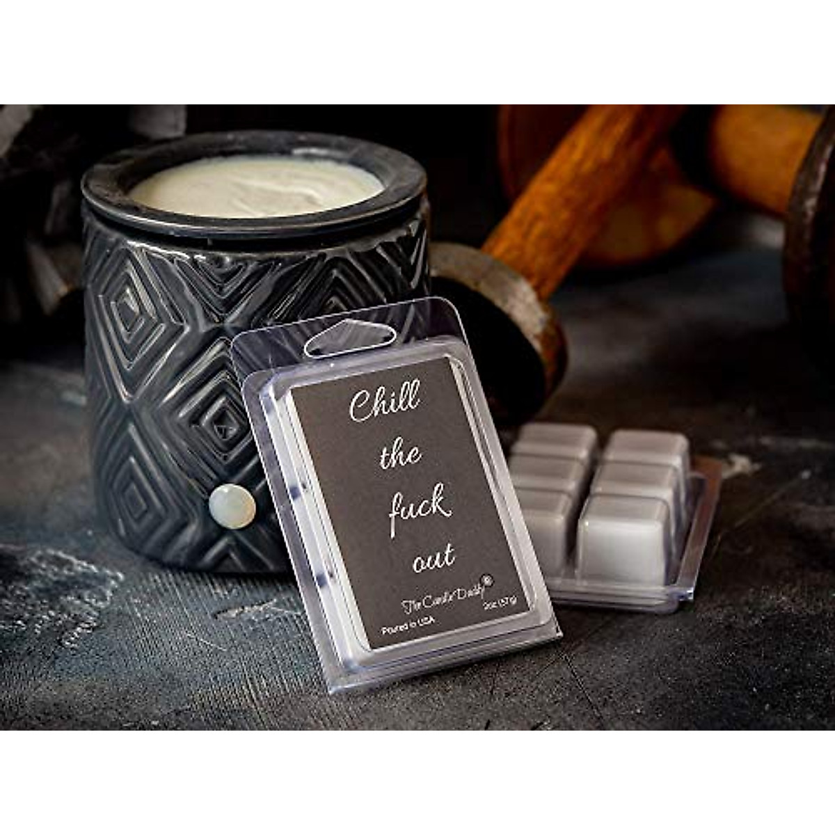 Eucalyptus Scented Wax Melts/Cubes - 2 oz - Chill The Fuck Out - Funny Gifts, for Women