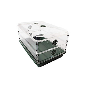 EarlyGrow 93807 Domed Propagator, 2 Height Extenders, Green