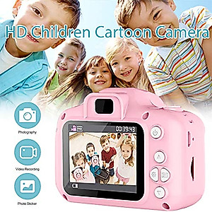Children's Camera Digital Camera Toy Children's Education Camera Can Take Pictures Baby Mini SLR Camera 1080P HD Screen Boy and Girl Gifts,Pink