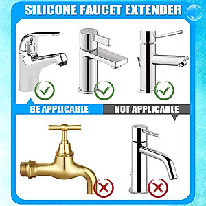 3-Pcs Silicone Faucet Extender for Kids Faucet Extender for Bathroom Sink Easy Hand Washing Bathroom & Kitchen Fun & Safe Toddler Bath Spout Cover Green Blue Pink Children & Babies