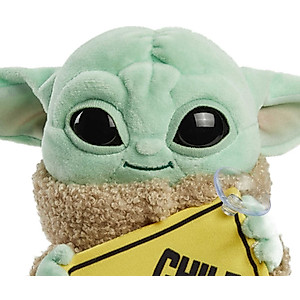 Star Wars Grogu Plush “Child on Board” Sign +Toy, 8-in Character from The Mandalorian, Soft, Collectible Cuddle Toy & Automobile Signage