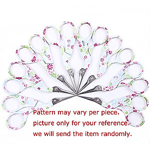 BIHRTC 3.6" Floral Design Stainless Steel Sharp Tip Classic Stork Scissors Crane Design Sewing Scissors DIY Tools Dressmaker Shears Scissors for Embroidery, Craft, Needle Work, Art Work & Everyday Use