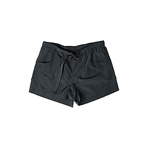 KAVU Elle Quick Dry Shorts with Mesh Pockets, Elastic Waistband, Belt - Black - M