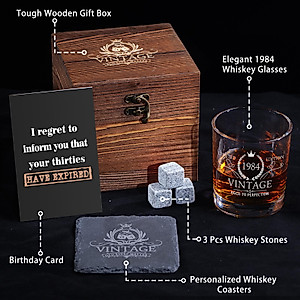 2024 40th Birthday Gifts Men, 1984 Whiskey Glasses, 40th Birthday Gifts, 40 Year Old Gifts For Men, Old Fashioned Glasses, 40 Birthday Gifts For Men, Gifts For 40th, 1984 Gifts For Men, Dad, Husband