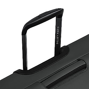 DELSEY Paris Sky Lite Softside Expandable Luggage with Spinner Wheels, Black, Checked-Large 28 Inch