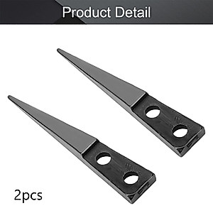 Utoolmart Straight Pointed Ceramic Tips Replaceable Heat Resistance Non-Conductive Heads for Ceramic Tweezers Black 2 Pairs