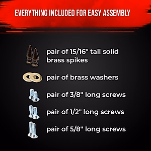 FD Supply Co. Firefighter Helmet Bourke Spikes - Fire Helmet Accessories for Flip Down Eye Shields - Firefighter Gifts for Men (Black)