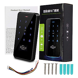 HFeng Outdoor IP68 Waterproof RFID Keypad Touch Access Control System Rainproof WG26/34 125KHz Card Reader + 10pcs EM4100 Keyfobs