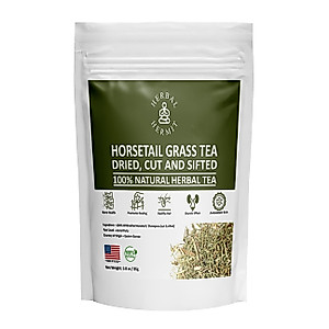 Horsetail Herb Tea for Healthy Urinary Tract, Cola de Caballo Hierba Te Shavegrass Herb | Dried Leaves, Cut and Sifted| 3oz (85 grams)| Made in USA