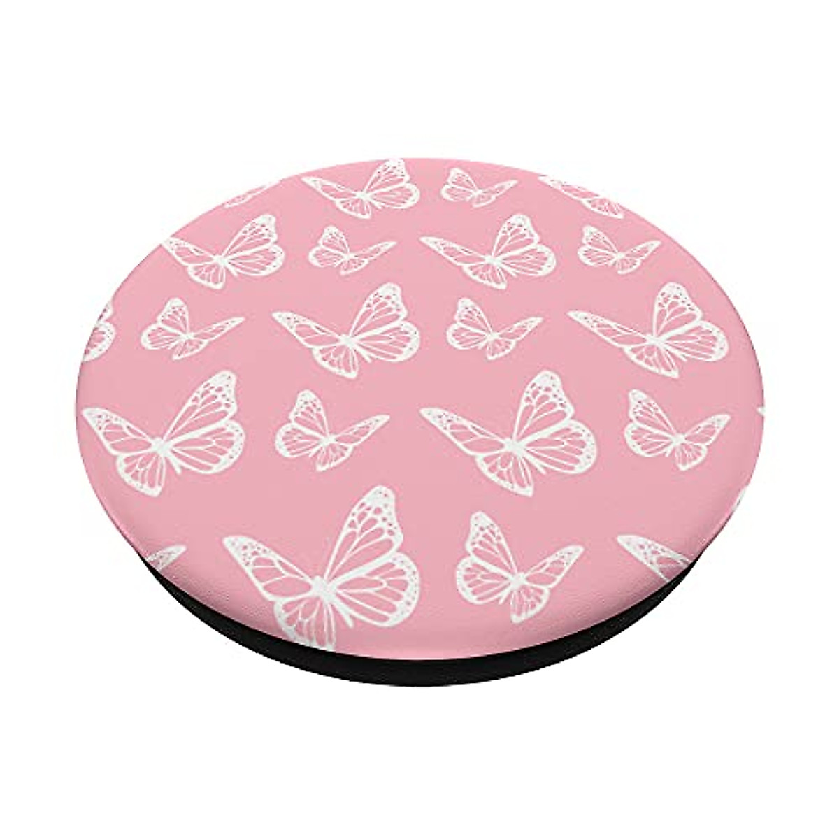 Cute Pink White Butterfly Aesthetic Print Butterflies PopSockets Swappable PopGrip