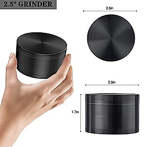 Grinder - 2.5inches For Spice Grinder, Etc （ Matte Black）