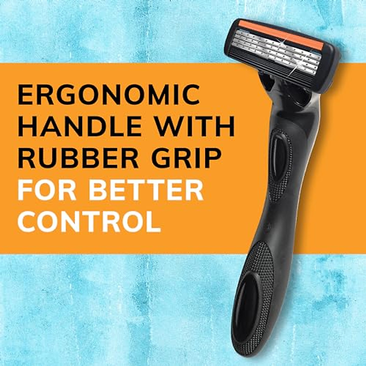 BIC Flex 4 Refillable Razors for Men, Long-Lasting 4 Blade Disposable Razors for Sensitive Skin, 1 Handle and 8 Cartridges, 9 Piece Shaving Kit