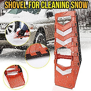 Dehydrator Snow Shovel 5-in-1 Car Compacts Snow Removal New Simple Winter Snow Shoveling On ICY Road Tool Snow Rake for Car, Camping, Garden
