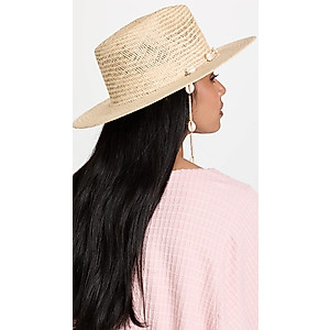 Lack of Color Women's Seashells Fedora, Natural, Tan, S