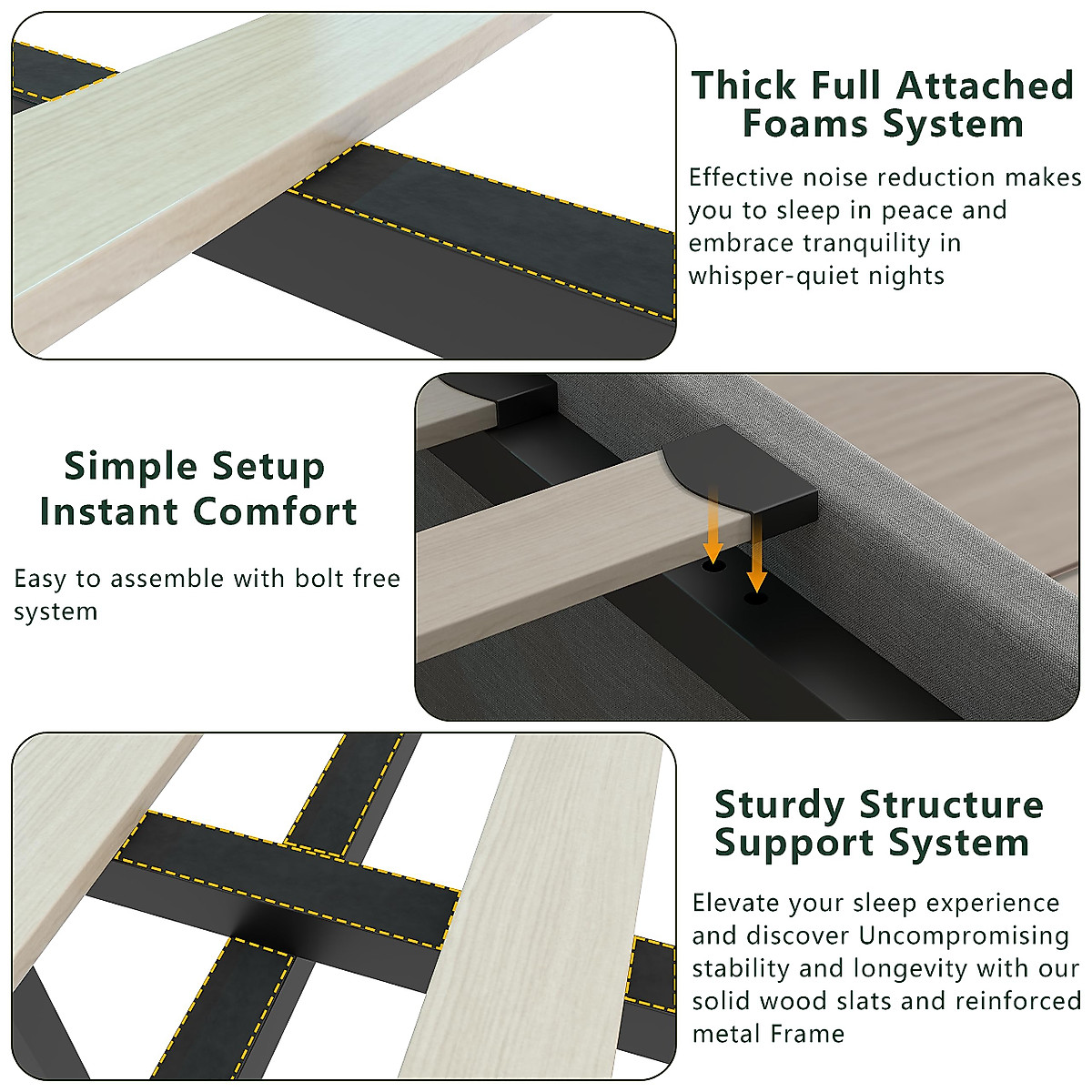 Loomie Full Lift Up Bed Frame with Charging Station & LED Lights, Upholstered Bed with Button Tufted Wingback Storage Headboard, Hydraulic Storage, No Box Spring Needed, Wood Slats Support,Light Grey