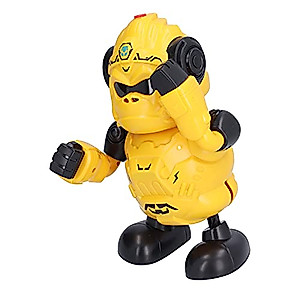 Zerodis Kids Robot Toys, Boys Robot Toys Gorilla Shaped Mist Spraying Kids Robots Gifts with Lights Sounds for Kid 3-8 Year Birthday Gift Present(Yellow)