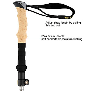 A ALAFEN Walking Stick - Collapsible Trekking Pole for Men and Women,7075 Aluminum Hiking Stick for Seniors