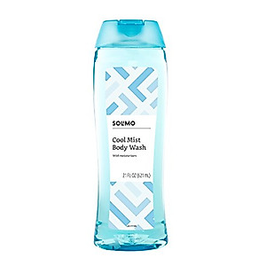 Amazon Brand - Solimo Body Wash, Cool Mist Scent, 21 fl oz (Pack of 4)