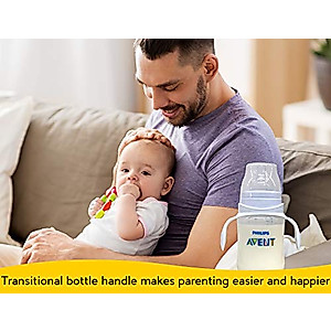 Baby Bottle Handles for Philips Avent Anti-Colic and AirFree Vent Baby Bottles, Compatible Avent Bottle Holder for Baby, 2 Count