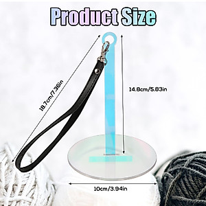 Portable Wrist Yarn Holder, Yarn Holder with Leather Strap Wristband Yarn Minder Organizer Stand Acrylic Yarn Ball Holder Yarn Dispenser Spinner for Knitting Supplies Crocheting Craft Present