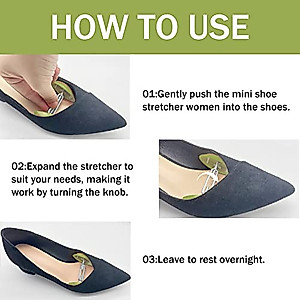kupnos 1 Pair Mini Shoe Stretchers Women Wide Feet, Non-Slip Adjustable Shoe Widener Expander Shaper for Women Men Width Extender
