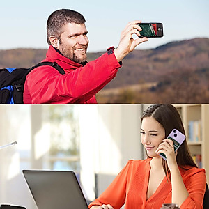 TIHYWR Leather Phone Card Holder Phone Wallet, Stick Back Phone Wallet Sticker Stylish Phone Case Credit Card Holder, Suitable for iPhone, Samsung, Android and Most Smart Phones. Rose Gold Leaf