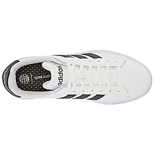 adidas Men's Grand Court 2.0 Tennis Shoe, FTWR White/Core Black/FTWR White, 9.5