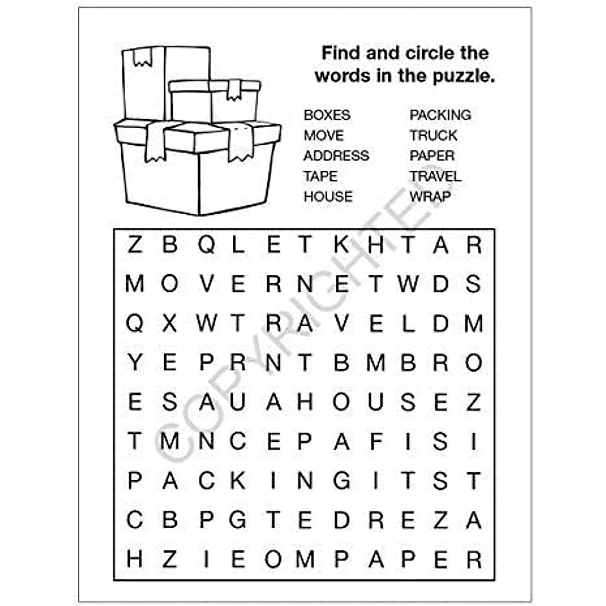 ZoCo - When I Move - Coloring Books (50 Bulk Pack, Without Crayons) - Real Estate Agent Gifts - Realtor Supplies - Games, Puzzles, Activities for Kids