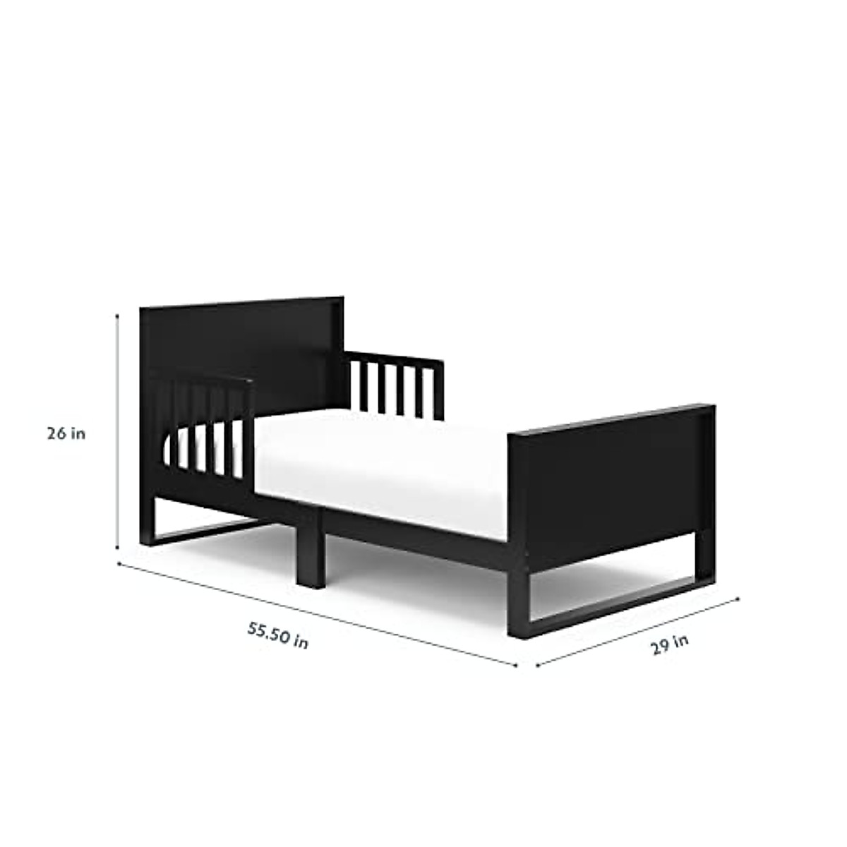 STORKCRAFT Slumber Toddler Bed, Black