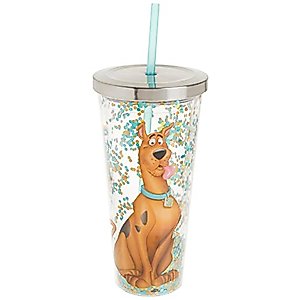 Spoontiques Scooby Doo Glitter Cup w/Straw