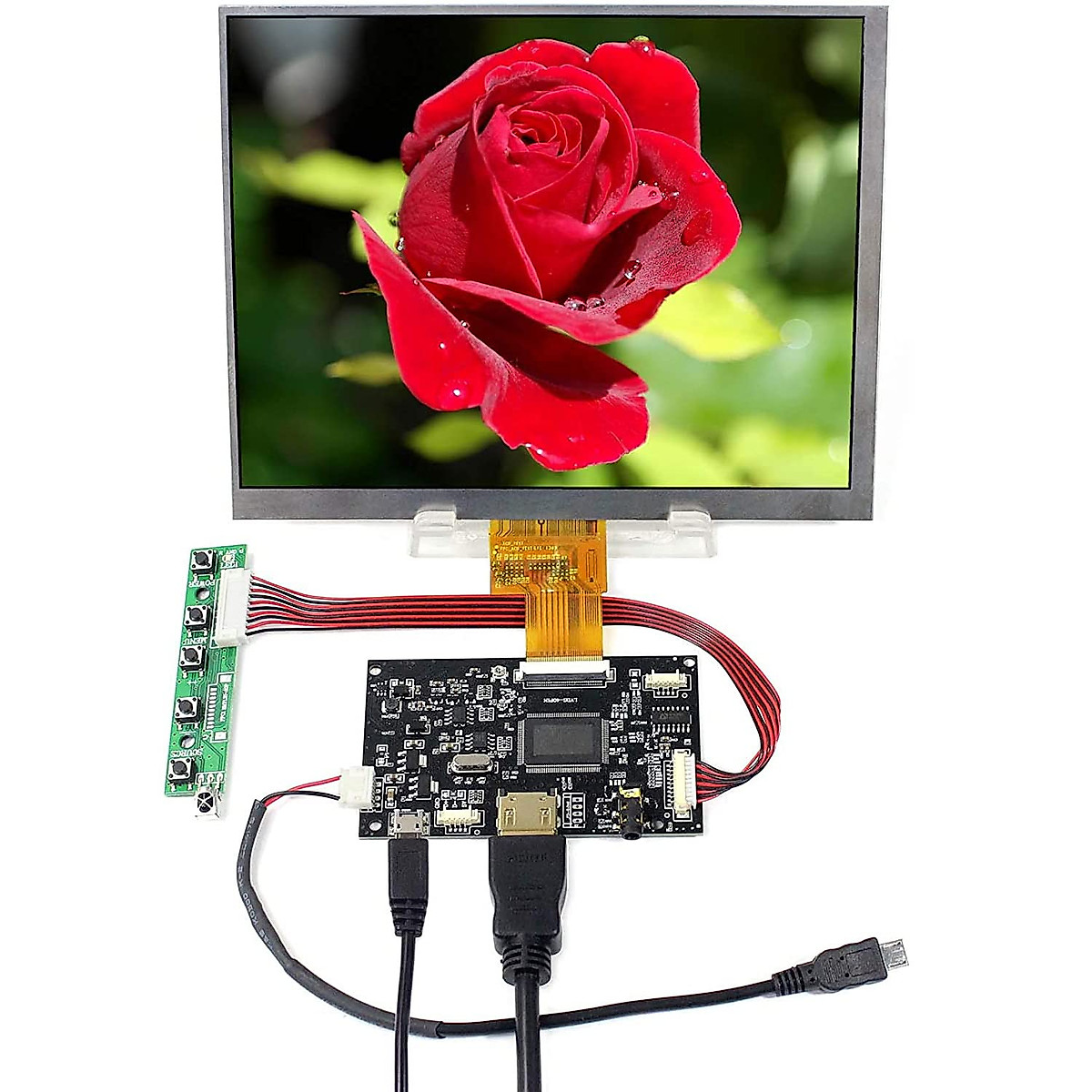 VSDISPLAY 8" 1024X768 IPS LCD 8 inch HJ080IA-01E with HD-MI Controller Board