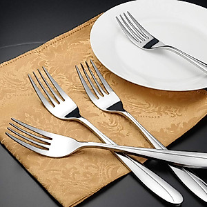 Anbers 8 Piece Large Serving Forks, Stainless Steel Buffet Banquet Serving Forks