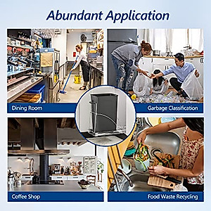 Insputer Pull Out Trash Can Under Cabinet, Under Sink Trash Can Pull Out with Silicone Handle, 35qt Under Cabinet Trash Can Pull Out Kit for Kitchen Sink, Pantry, Garbage Can Not Included