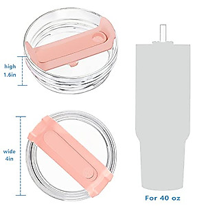 2 Pcs Skinny Tumbler Lid Replacement, 40 OZ Tumbler Lid Compatible for Stanley, Spill Proof Splash Resistant Tumbler Covers Fit for Stanley Tumbler and More Coffee Mugs