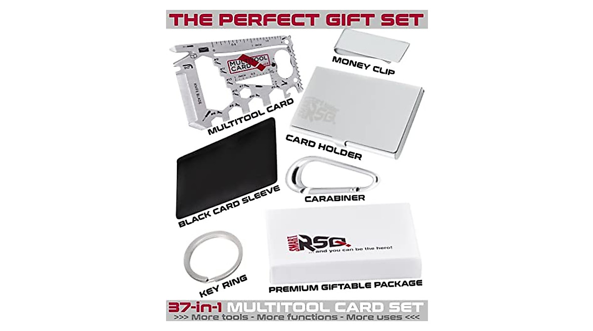37-in-1 Credit Card Multitool Set - Compact, Durable & Versatile