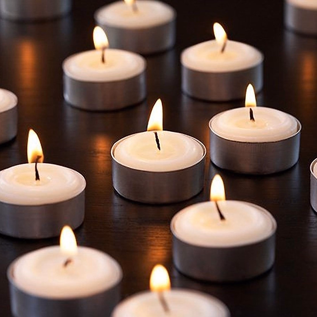 Long Burning Tea Light Candles – Unscented, Smokeless, Dripless, White Tea Lights Candles for Wedding, Holiday, Shabbat, or Emergency – 4 Hour Long Lasting Tealight Candles, 50 Pack by Zion Judaica