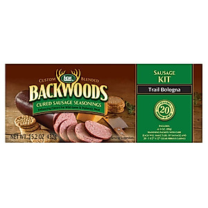 LEM Products Backwoods Trail Bologna Cured Sausage Seasoning Kit, Ideal for Wild Game and Domestic Meat, Seasons Up to 20 Pounds of Meat, 15.2 Ounce Package with Pre-Measured Cure Packet Included
