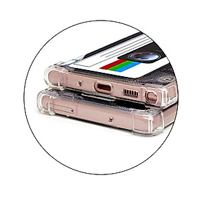 FAteamll Case for Galaxy Note 20,with Reinforced Corners TPU Soft Bumper Retro Cassette Tape Case Compatible with Samsung Galaxy Note 20