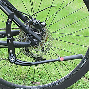 Bike Kickstand, Adjustable Rear Mount Aluminum Alloy Bicycle Kickstand for 26” 28” 700C 24”- 29” inch Adult Bike Mountain bike Road Bike BMX MTB