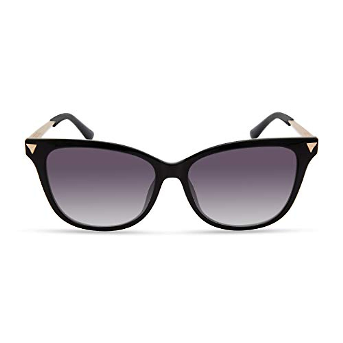 GUESS Women's Stud Acccent Square Sunglasses, Shiny Black, 56mm