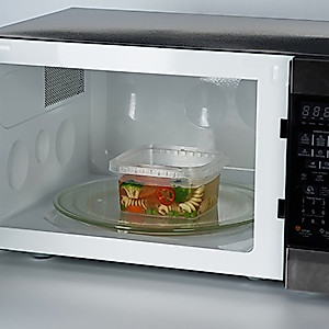 Plastic Deli Containers with Lids 32 Oz- 25 Pack- Square Clear Plastic Containers- Tamper-Proof BPA-Free Take Away Food Containers- Space Saver, Airtight, Freezer Safe Meal Prep Containers