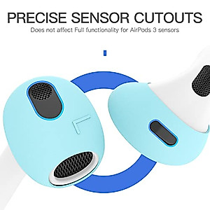 [Fit in The case] 3 Pairs Auyuiiy Upgrade Ear Covers Silicone Tips Sport Grip Accessories Compatible with Apple AirPods 3