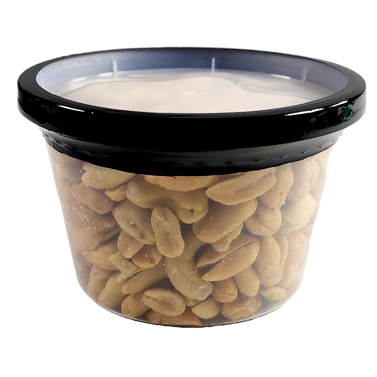 PACTOGO Black Shrink Bands - Fits Round Plastic Soup/Deli Containers Sizes 8-32 Ounces - Tamper Evident Seals (Pack of 250)